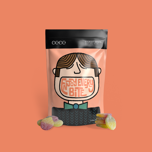 Sour Apple Sweets 100G – COCO - The Art of Chocolate